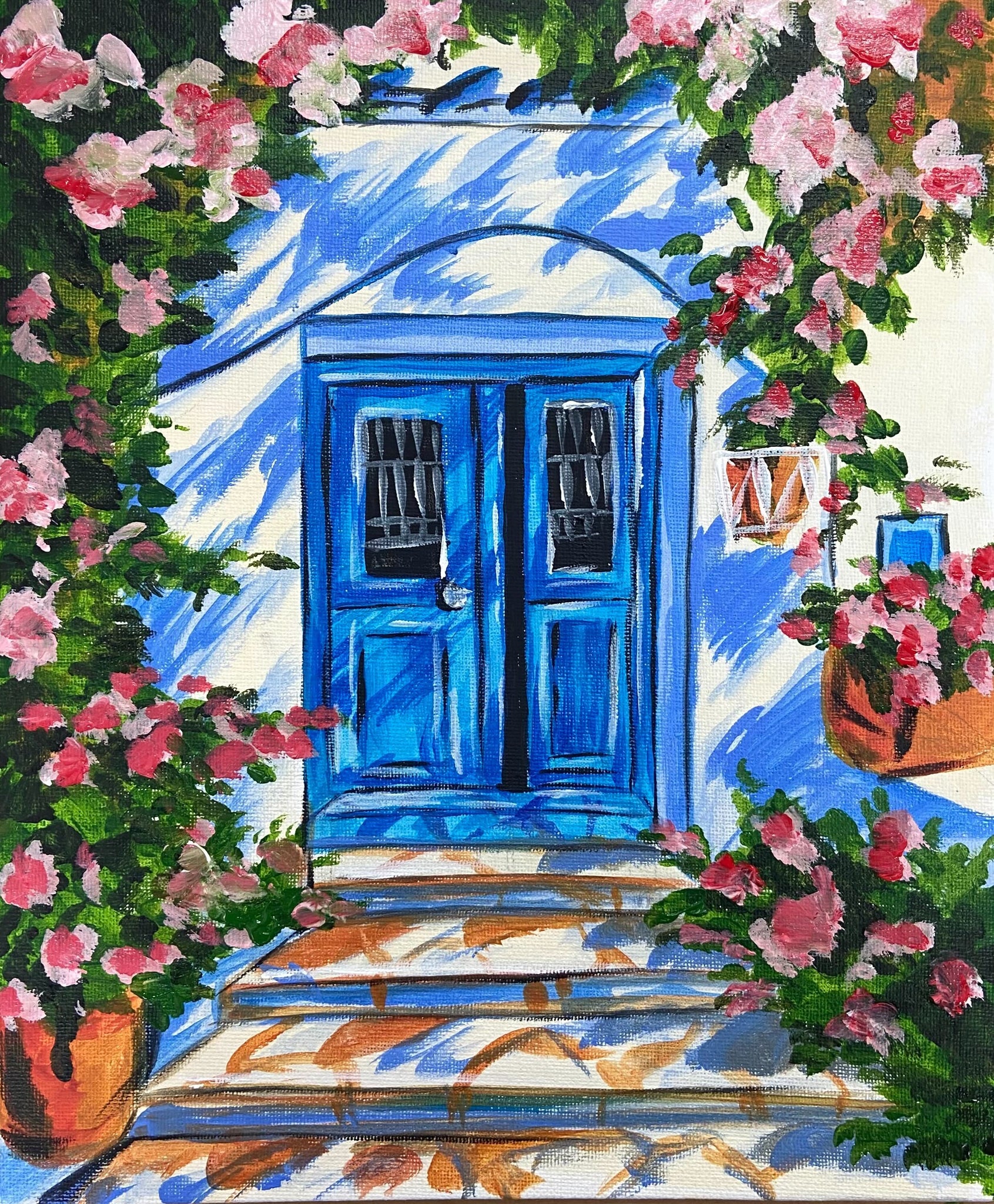 Paint and Sip Leeds | Greek Summer | 10/09/2026 | Leeds – Paintvine® UK